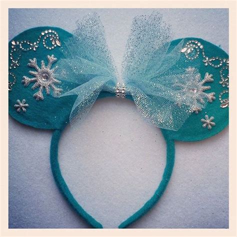 Frozen Elsa Ice Queen Inspired Minnie Mouse Ears Snowflake Etsy