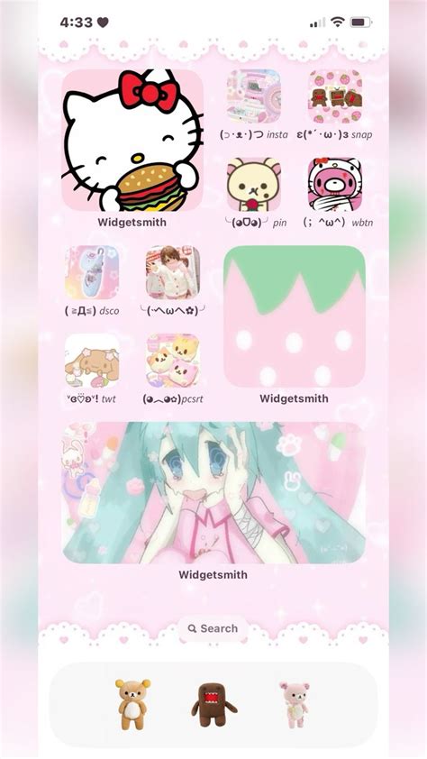 இ﹏இ`｡ Ios Cutecore Layout 🎀🎧🐾 App Icon Design Ios Design Ios App