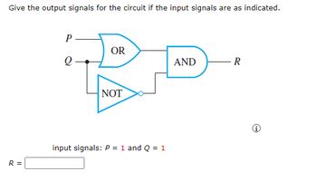 Answered Give The Output Signals For The Circuit If The Input Signals