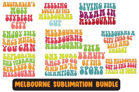Melbourne Png Sublimation Design Bundle Graphic By Fallensvgworld