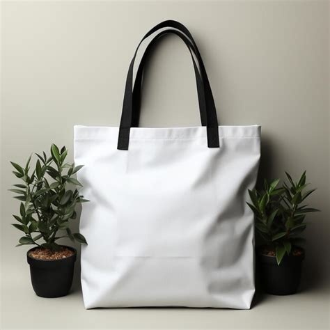 Premium Ai Image Canvas Bag Mockup Of Fabric Tote Cloth Totebag With