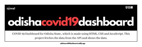 GitHub Saswatsamal Odishacovid19dashboard COVID 19 Dashboard For Odisha State