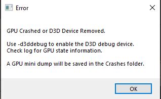 Unreal Gpu Crashed Or D D Device Removed Game Development Stack