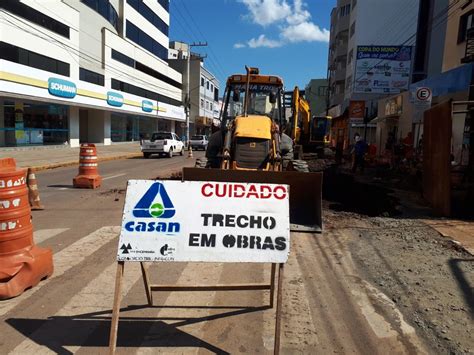 Casan Alerta Para Obras Do Esgoto Nas Principais Ruas Do Centro De