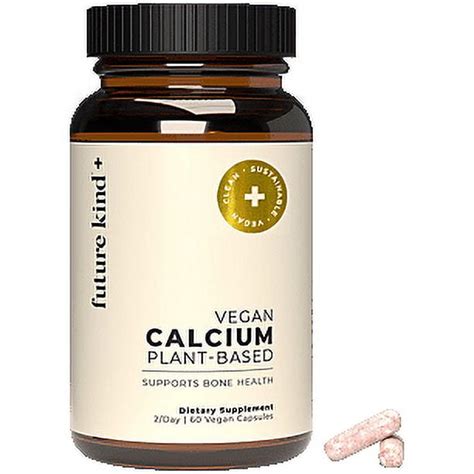 Vegan Calcium Plant Based Supports Bone Health 60 Capsules