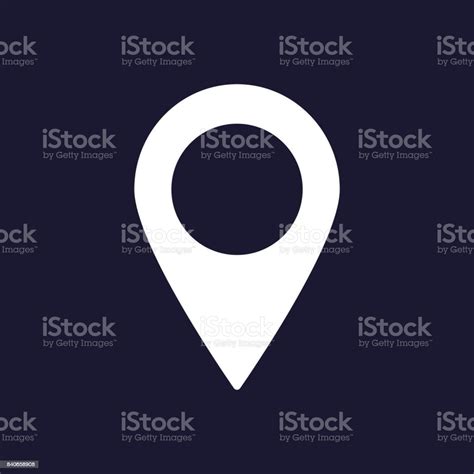 위치 아이콘 벡터 Geolocation입니다 위치입니다 지도에 마크입니다 진한 파란색 배경에 흰색 벡터 아이콘입니다 벡터에 대한