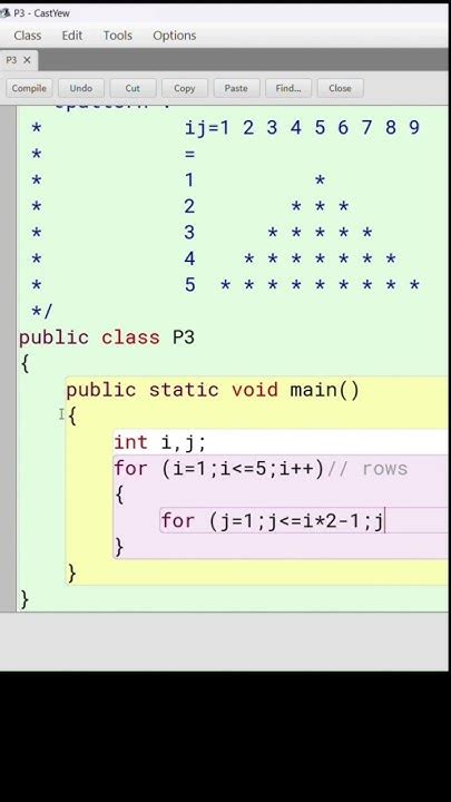 Shorts Triangle Patternjava Programiscosles Trianglebluejcodingcastyew Subscribe