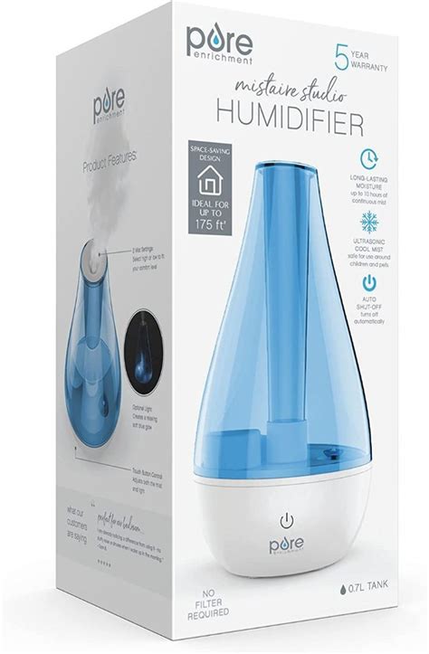 Compact Ultrasonic Cool Mist Humidifier Mist Settings