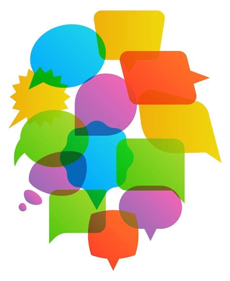 Premium Vector Dialog Concept Empty Speech Balloons Colorful Message