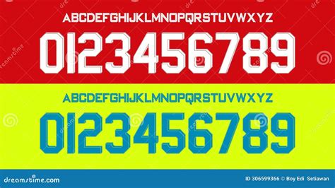 Arsenal Football Style Font Stock Vector Illustration Of Template