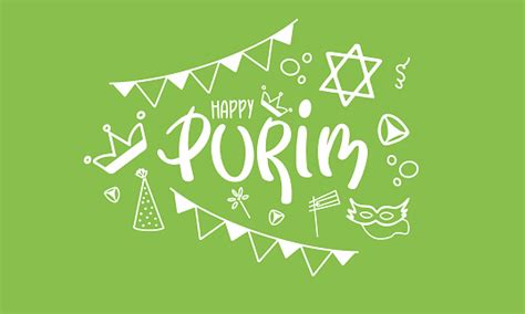 행복 한 푸 림 전통적인 유대인 종교 휴일 가장 무도회와 축제에 의해 진동 요소 집합 다윗의 별 마스크 장난감 쿠키 및 기타