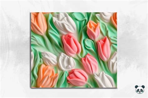 D Tulip Flower Seamless Pattern Graphic By Pandastic Creative Fabrica