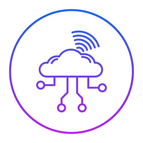 Premium Vector Cloud Wifi Icon