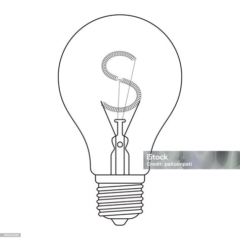 흰색 배경에 고립 된 알파벳 백열 전구 설정된 개요 스타일 검은색과 흰색 색상에 편지 S 0명에 대한 스톡 벡터 아트 및 기타 이미지 0명 개념 벡터 Istock