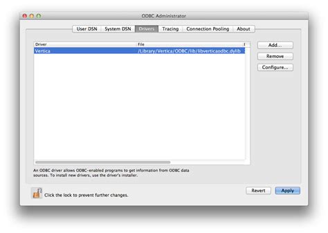 为 Macos 客户端创建 Odbc Dsn Vertica 12 0 X