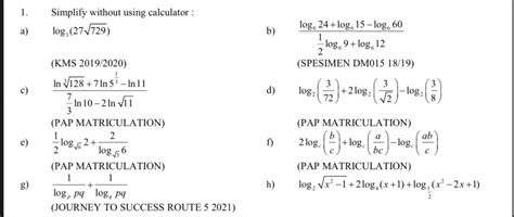 1 Simplify Without Using Calculator A Studyx