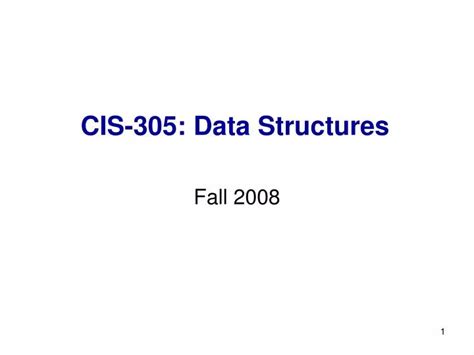 PPT CIS Data Structures PowerPoint Presentation Free Download ID