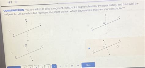 Construction You Are Asked To Copy A Segment Construct A Segment Bisector By Paper Foldin Math