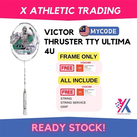 Victor Thruster Tty Ultima Badminton Racket Shopee Malaysia