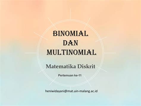 Binomial Dan Multinomial Ppt