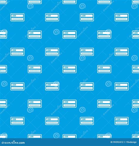 Login And Password Pattern Seamless Blue Stock Vector Illustration Of