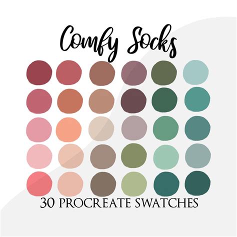 Procreate Palette Swatches Procreate Color Palette Cosy Autumn Colour Palette Cozy Fall