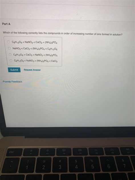 Solved Part A Which Of The Following Correctly Lists The