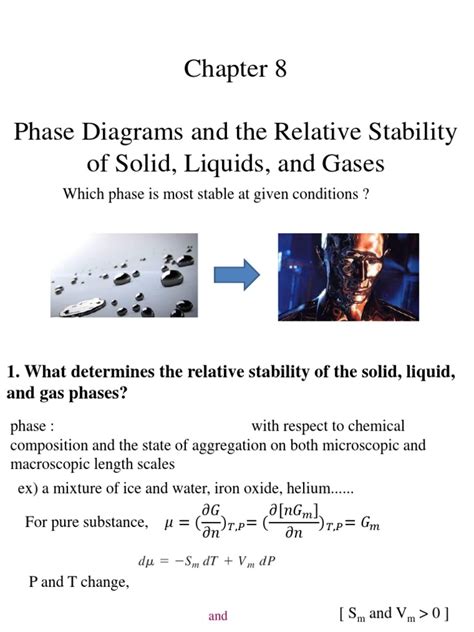 2022 1 Physical Chemistry 1 Chapter 8 수업자료 Pdf Phase Matter
