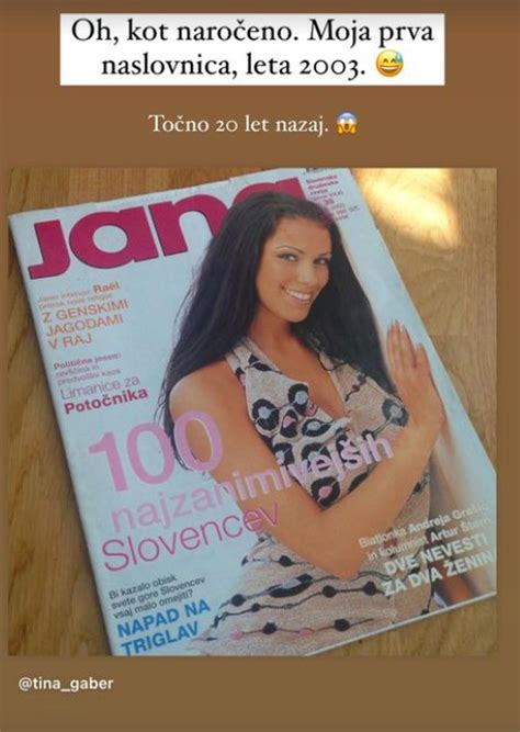 Tako Je Bila Tina Gaber Videti Pred Dvajset Leti Žurnal24
