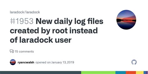New Daily Log Files Created By Root Instead Of Laradock User Issue
