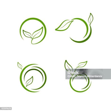 綠葉符號集 圖示向量設計項目 生物 生態概念向量圖形及更多圖示圖片 圖示 大自然 德國 Istock