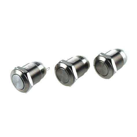 ABS S Series Stainless Steel Mm Flat Type Metal Push Button Switch China Metal Push Button