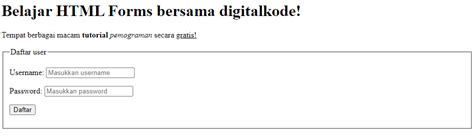 Html 5 Series 10 Html Form Digitalkode