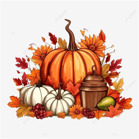 감사 엽서 추수 감사절 벡터 일러스트 레이 션 가을 휴가 물건 Png 일러스트 및 이미지 에 대한 무료 다운로드 Pngtree