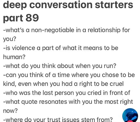 The Text Reads Deep Conversation Starts Part 89 What S Non