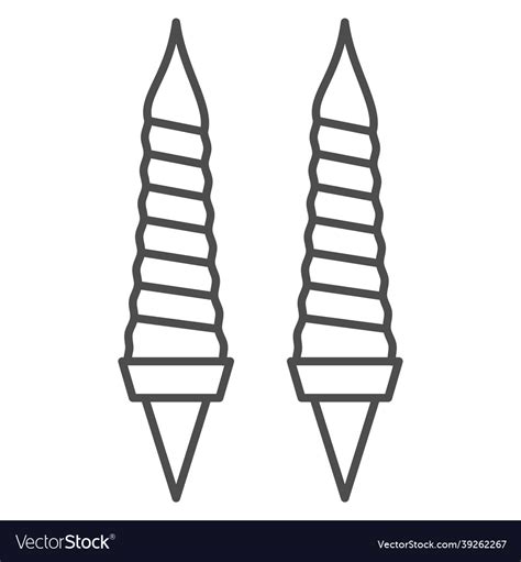 Ice Cream Thin Line Icon Street Food Concept Vector Image