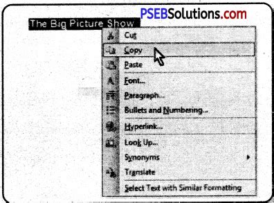 Pseb Th Class Computer Solutions Chapter Windows Explorer Pseb