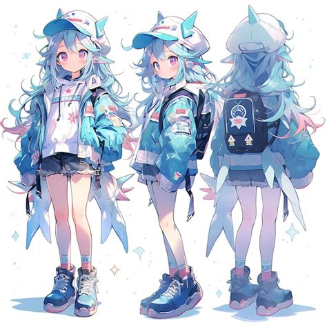 Premium Ai Image Character Anime Concept Androgynous Tall Person With