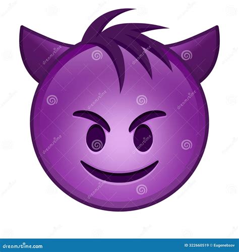 Smiling Face With Horns Large Size Of Yellow Emoji Smile With Hair