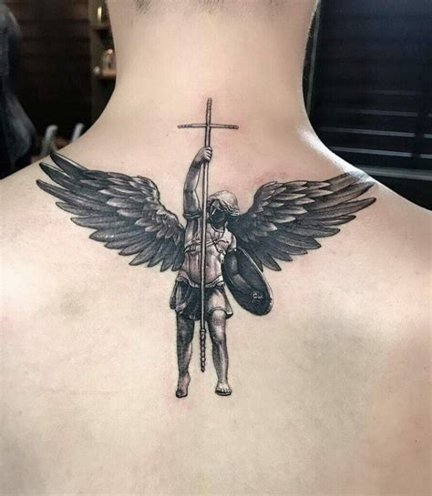 St Michael Tattoo Ideas Back Bold Designs For Inked Faith
