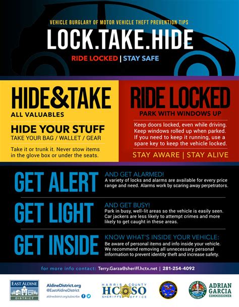 Vehicle Burglary Of Motor Vehicle Theft Prevention Tips East Aldine