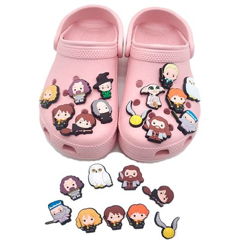 해리포터 만화 키즈 신발 Pvc 정원 신발 버클 장식 크록스 참 Jibz 생일 선물 귀여운 액세서리 Aliexpress