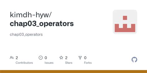 GitHub Kimdh Hyw Chap Operators Chap Operators