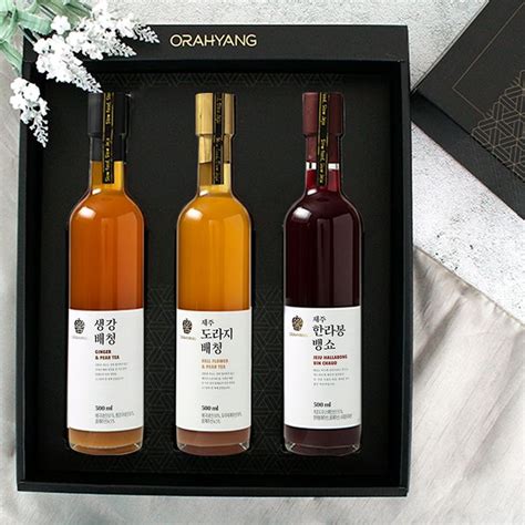 무설탕 제주도라지배청 한라봉뱅쇼 꿀생강배청 3종선물세트 홈플러스 택배배송