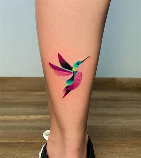 Hummingbird Tattoos On Ankle