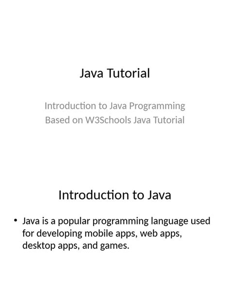 Java Programming Basics Guide Pdf