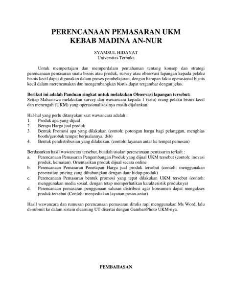 Halaman Unduh Untuk File Contoh Rencana Pemasaran Produk Makanan Yang Ke 6