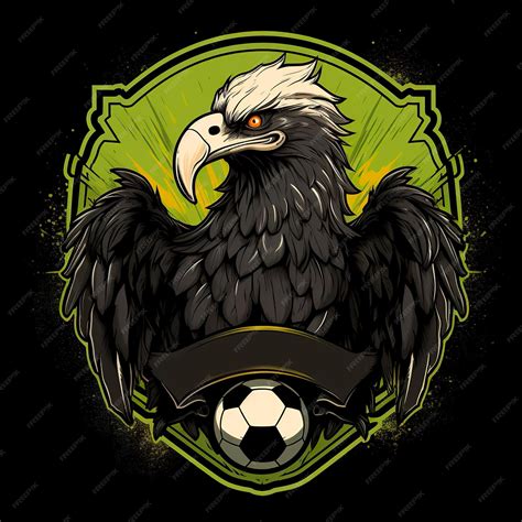Escudo Con Halcon Para Equipo De Futbol Foto Premium