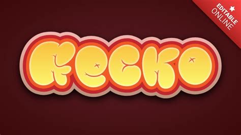 Gecko Bird Text Effect Generator