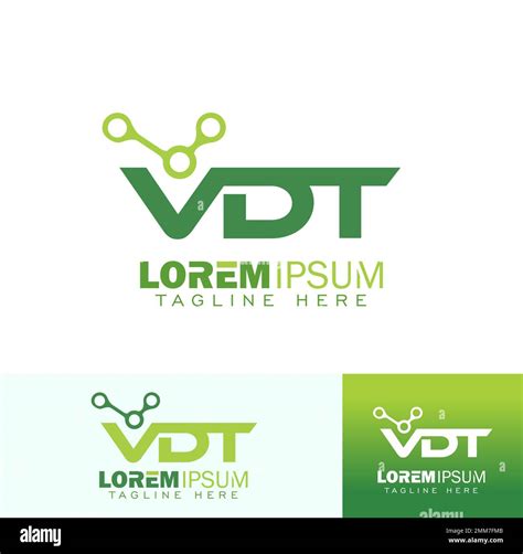 A Vector Illustration Set Of Vdt Monogram Initial Logo Sign Stock
